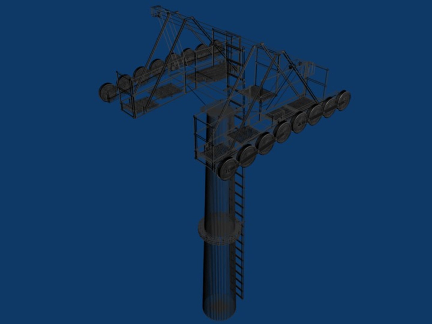 Cableway Cable Way 3d Model