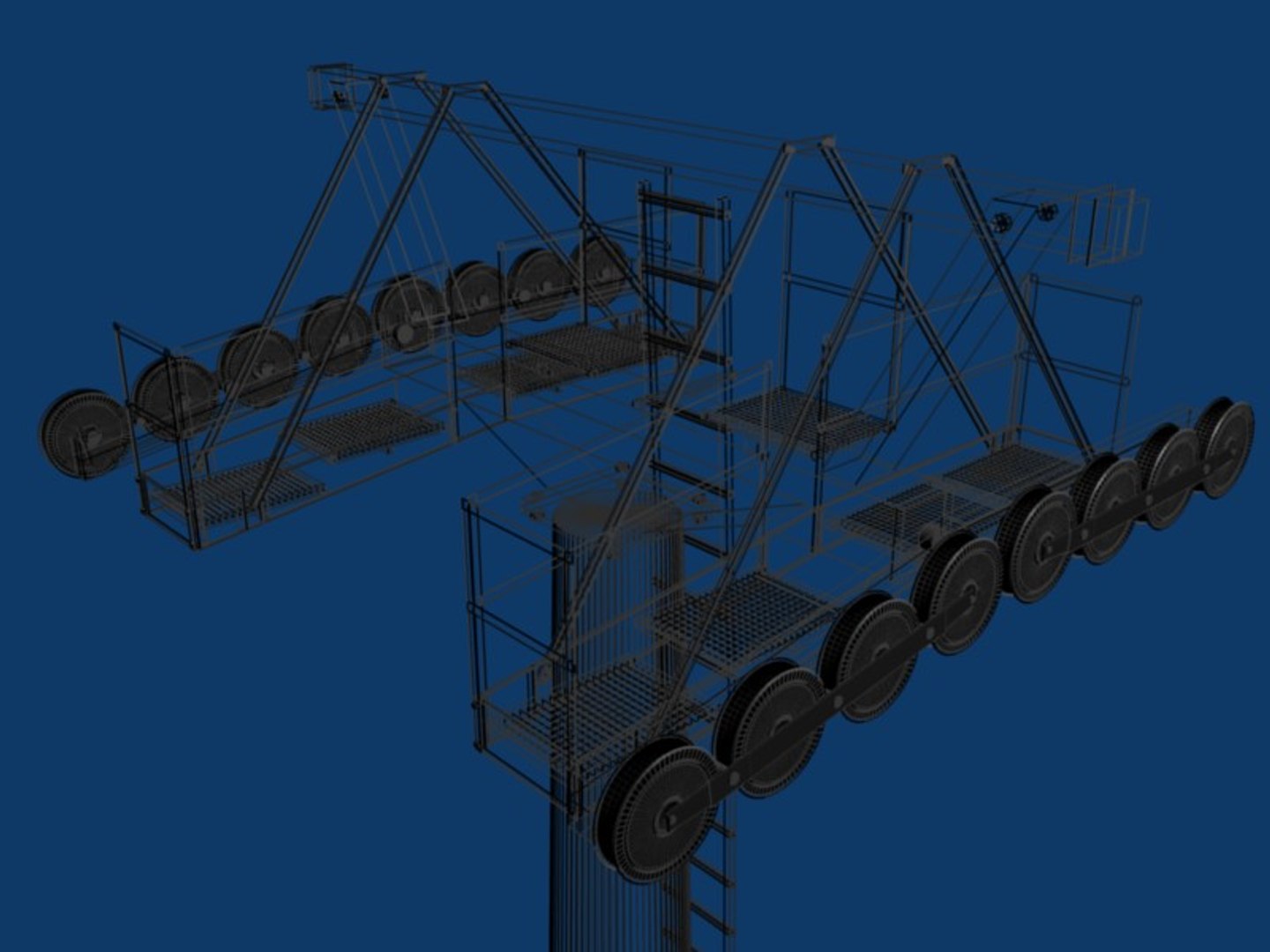 Cableway Cable Way 3d Model