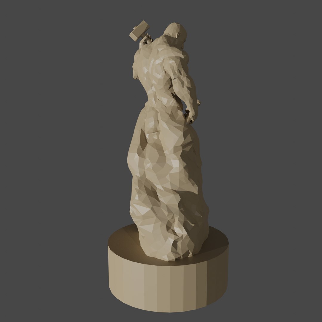 3D Bodybuilder Sculpture Self-Made-Man Print - TurboSquid 2074269