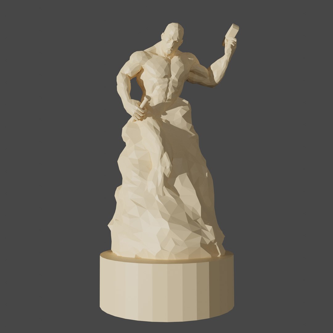 3D Bodybuilder Sculpture Self-Made-Man Print - TurboSquid 2074269