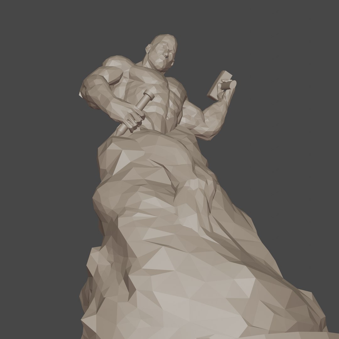 3D Bodybuilder Sculpture Self-Made-Man Print - TurboSquid 2074269