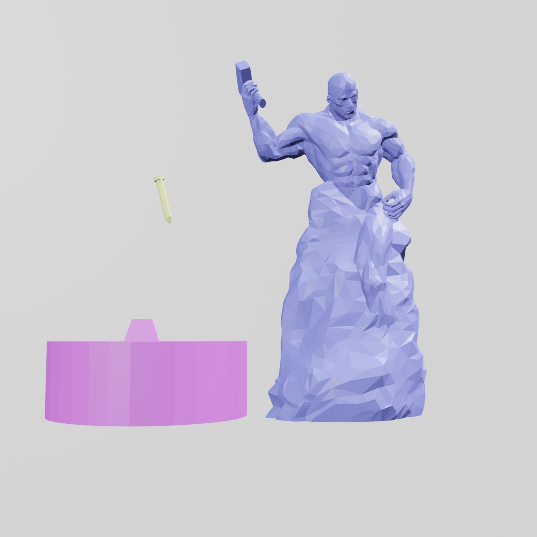 3D Bodybuilder Sculpture Self-Made-Man Print - TurboSquid 2074269