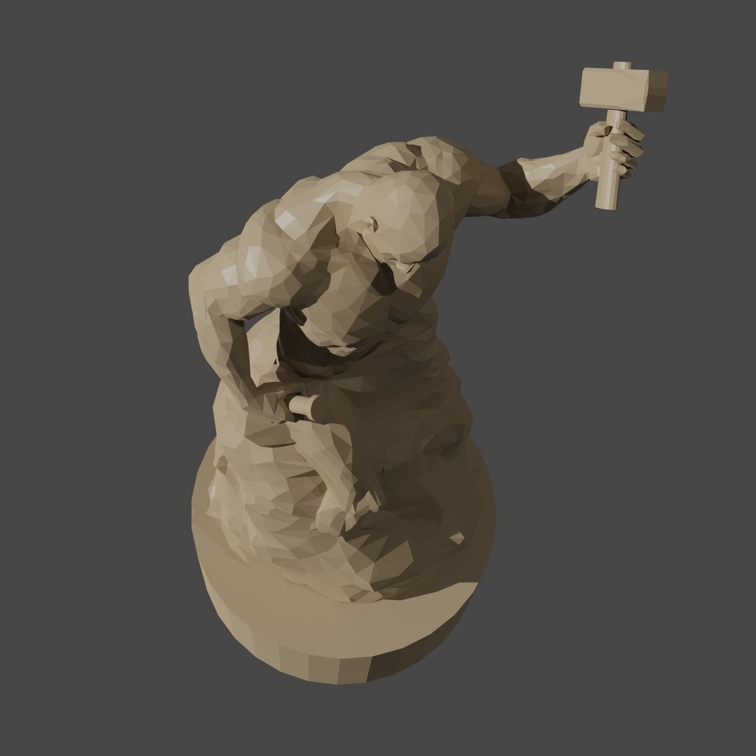 3D Bodybuilder Sculpture Self-Made-Man Print - TurboSquid 2074269