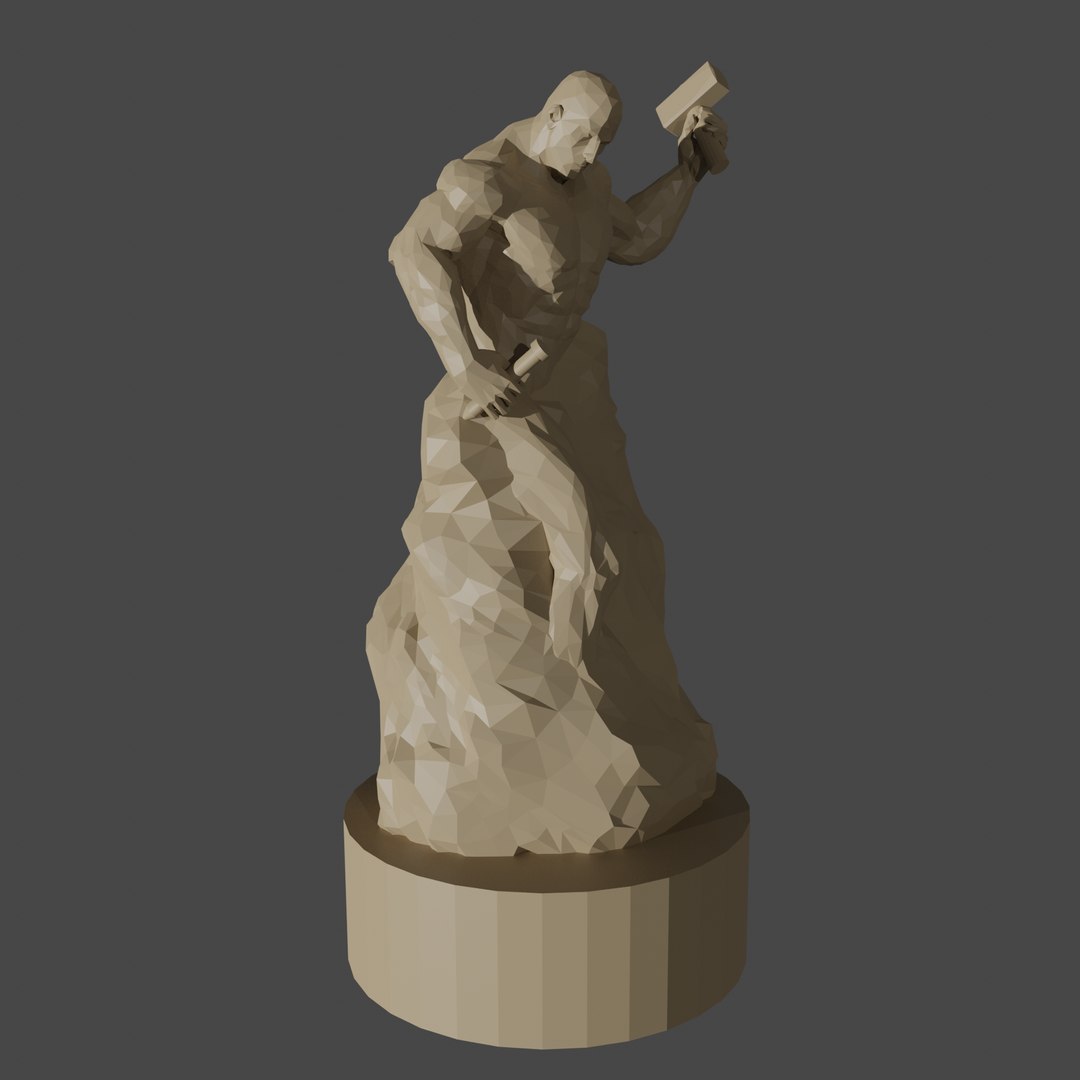 3D Bodybuilder Sculpture Self-Made-Man Print - TurboSquid 2074269