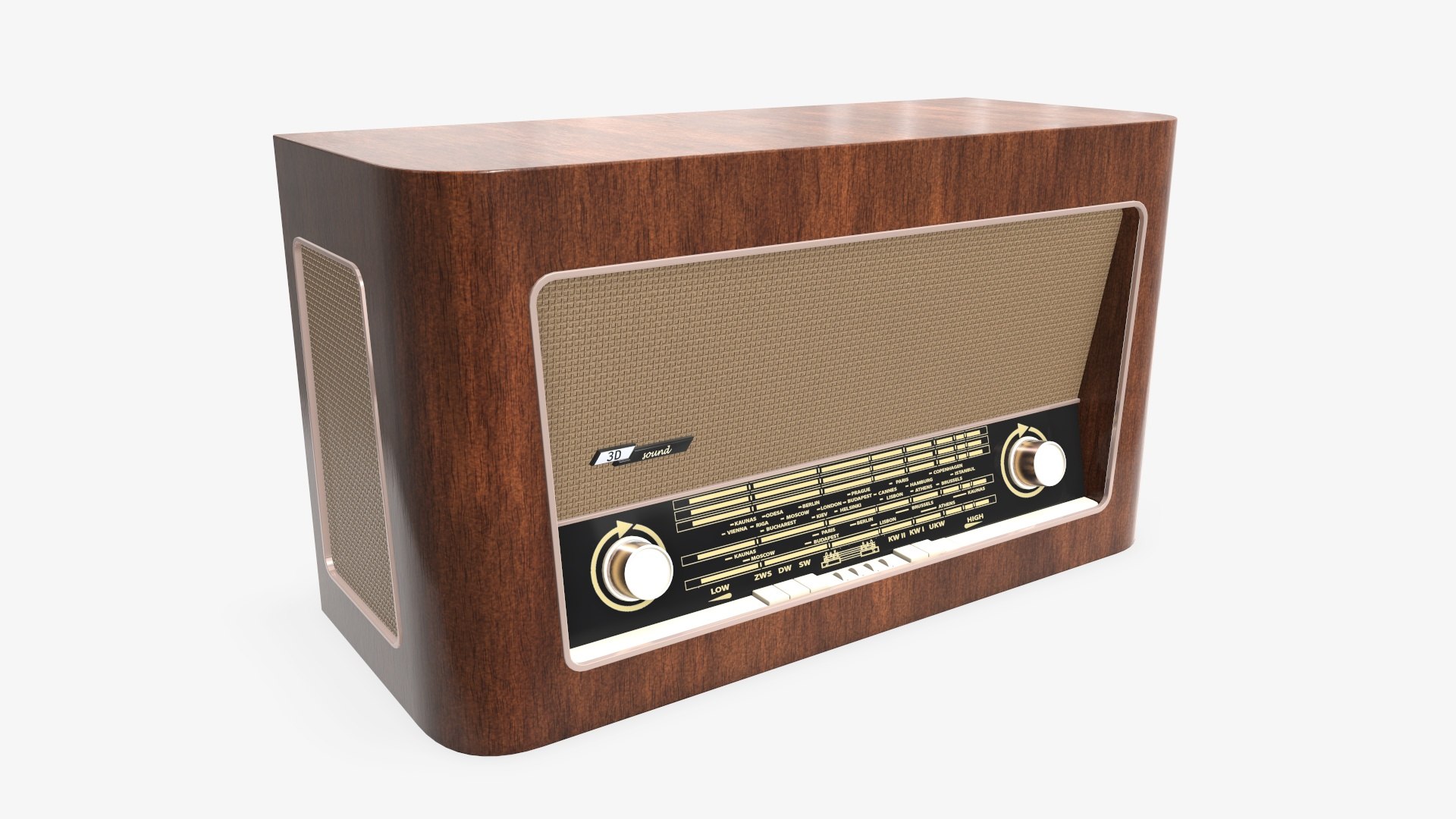 Vintage Radio 3D Model - TurboSquid 1666832