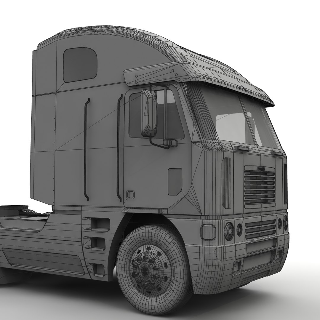 3d Model Freightliner Argosy Truck High-roof