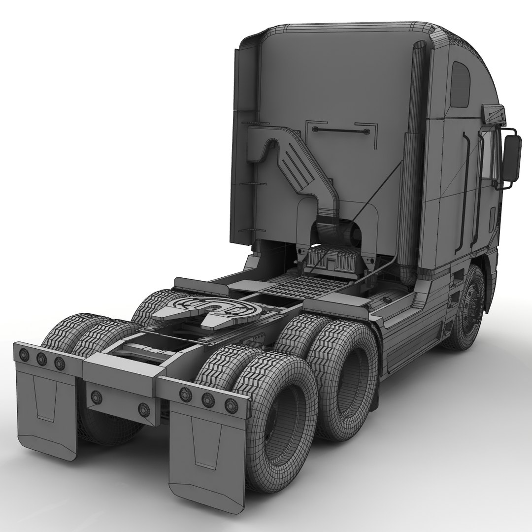 3d Model Freightliner Argosy Truck High-roof