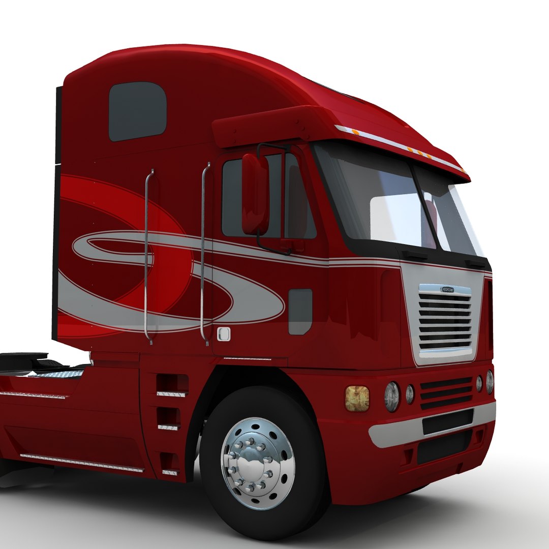 3d Model Freightliner Argosy Truck High-roof