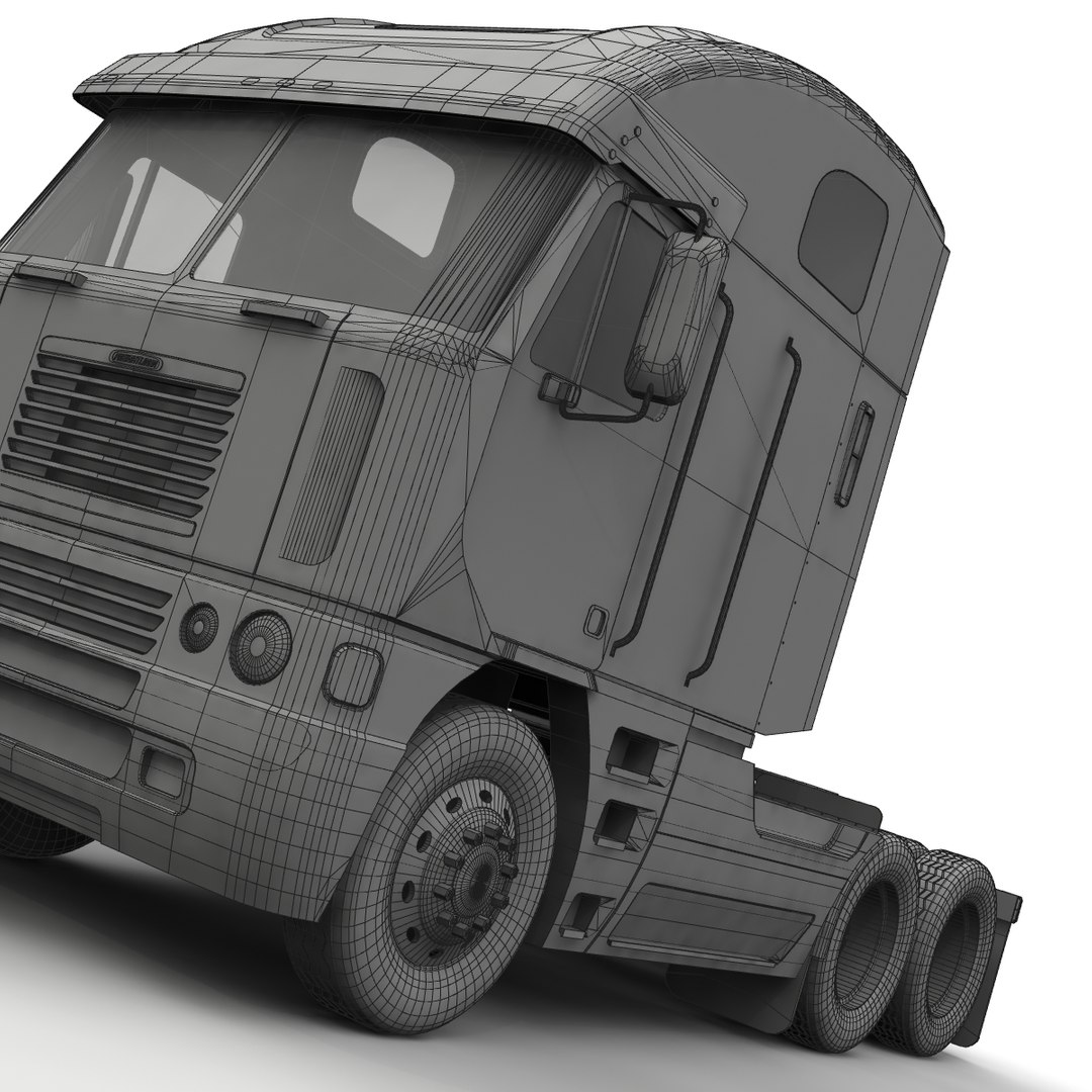 3d Model Freightliner Argosy Truck High-roof