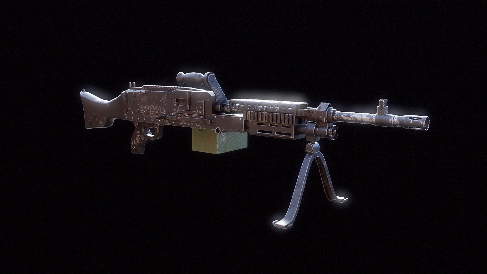 Used M240 Machine Gun 3D - TurboSquid 2322258