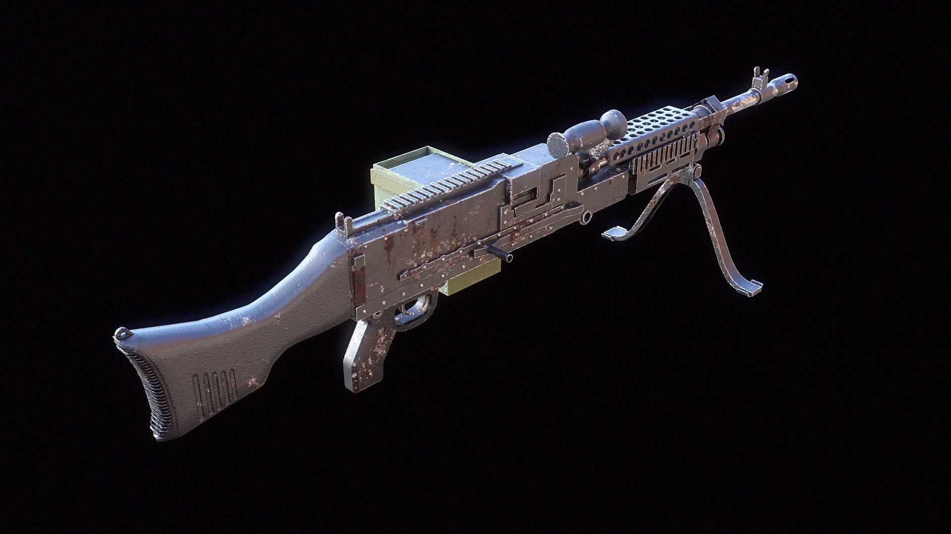Used M240 Machine Gun 3D - TurboSquid 2322258