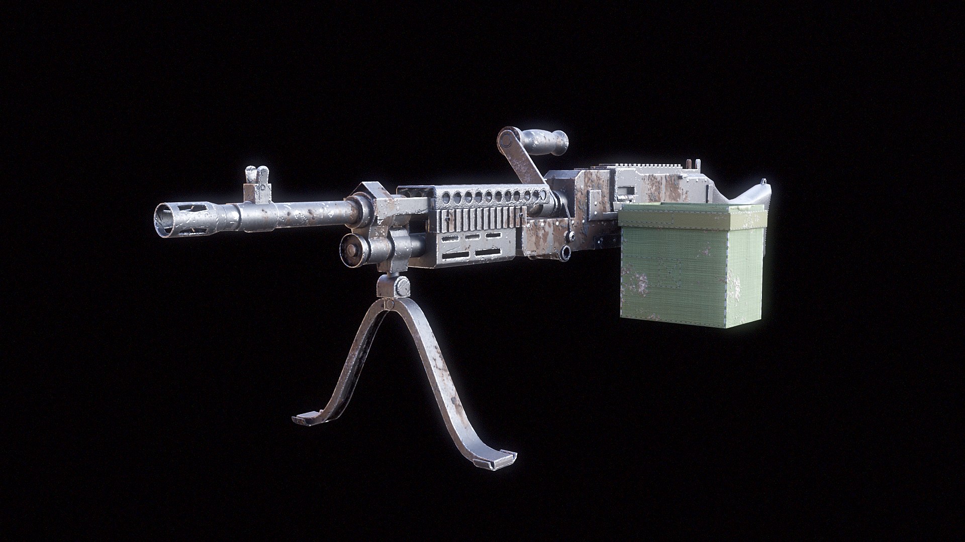 Used M240 Machine Gun 3D - TurboSquid 2322258