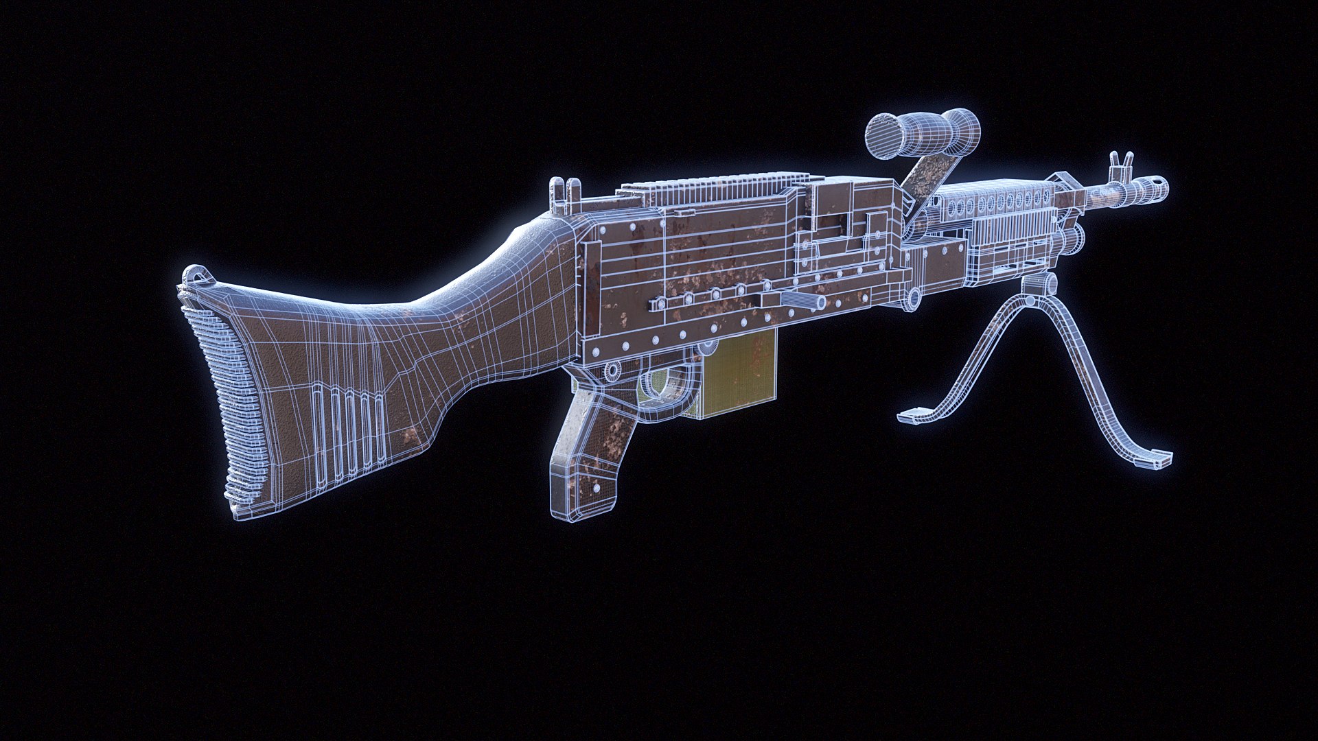 Used M240 Machine Gun 3D - TurboSquid 2322258