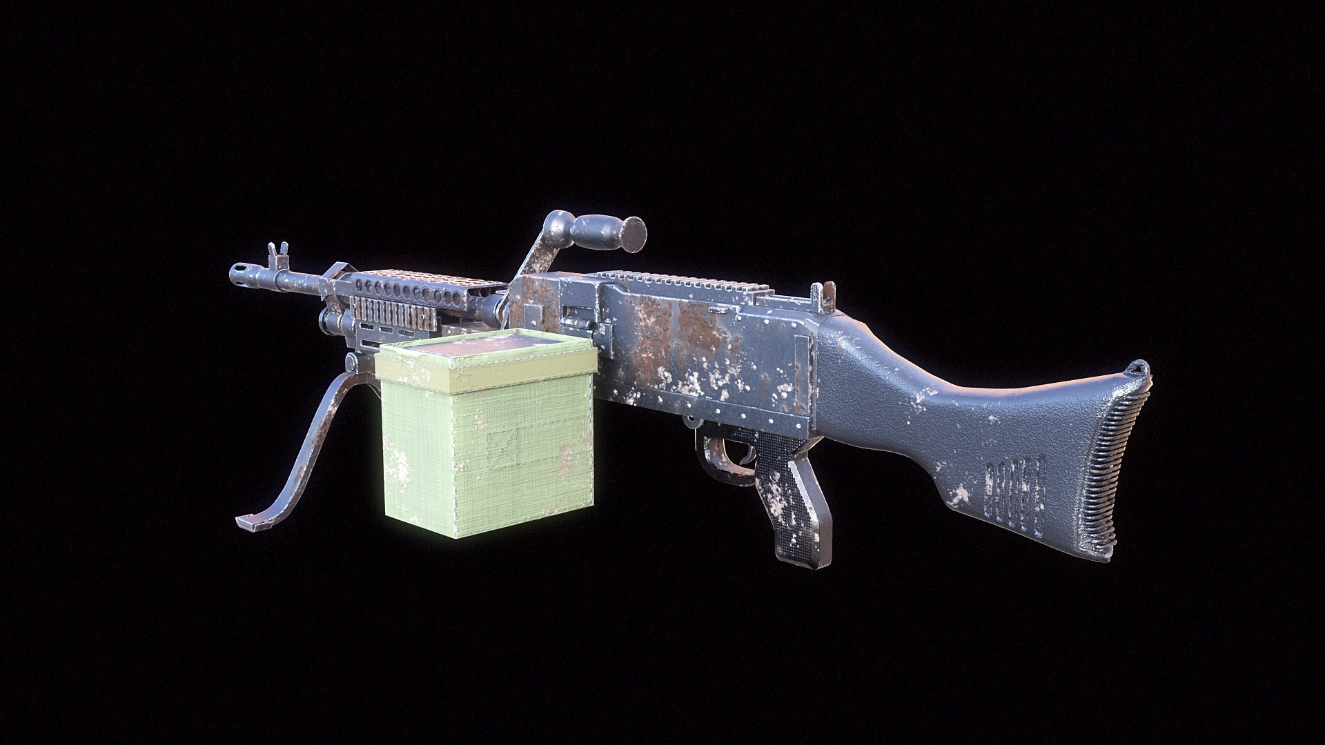 Used M240 Machine Gun 3D - TurboSquid 2322258
