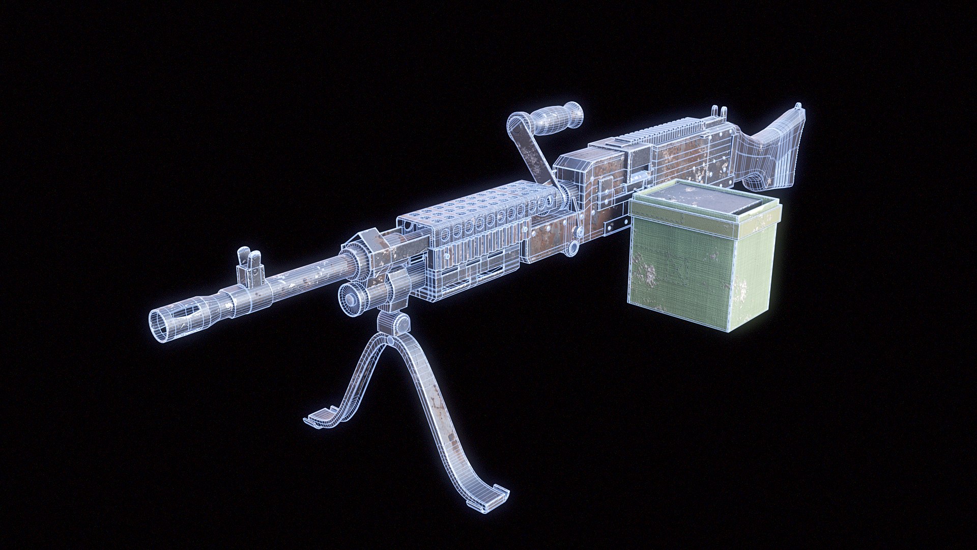 Used M240 Machine Gun 3D - TurboSquid 2322258