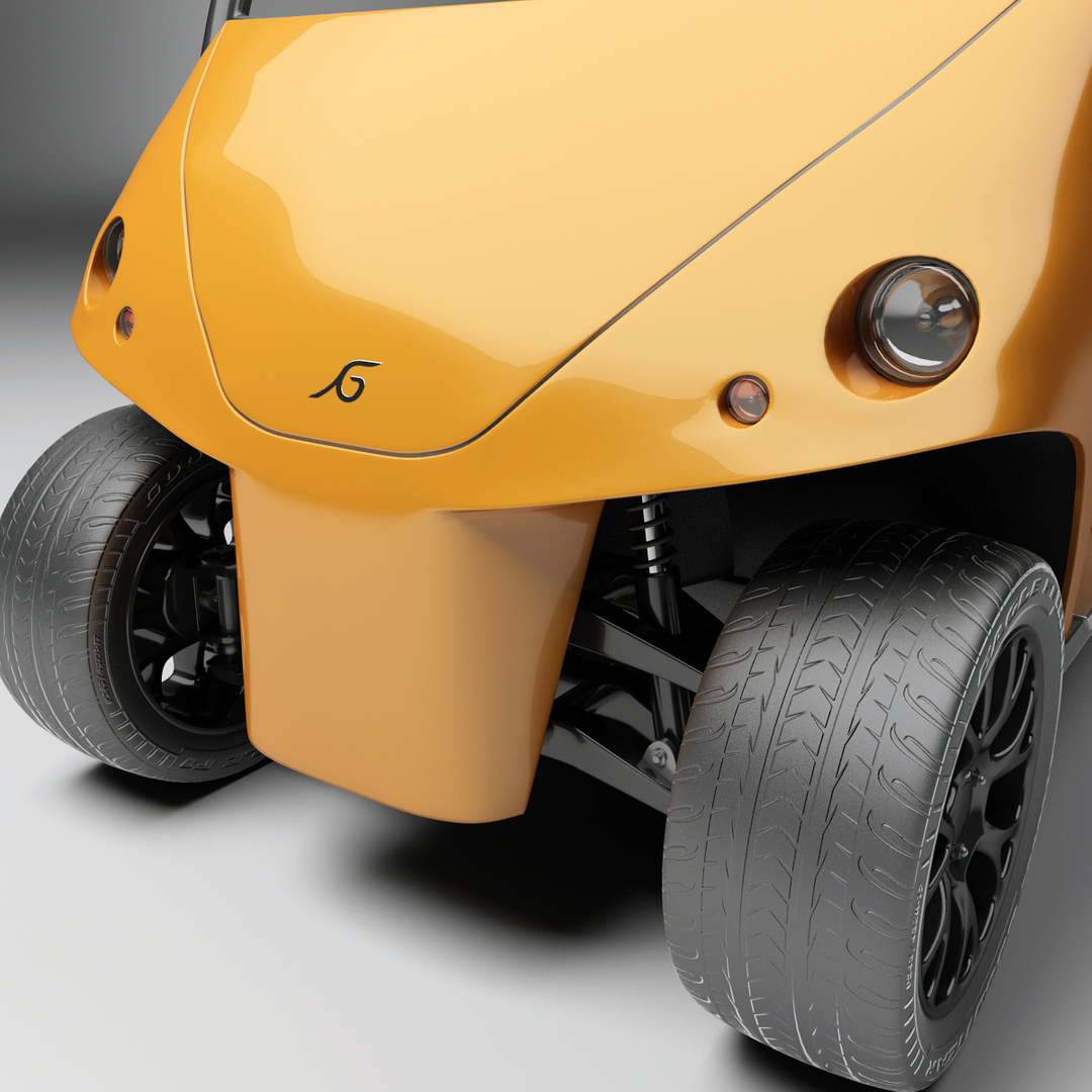 golf car garia 3d model