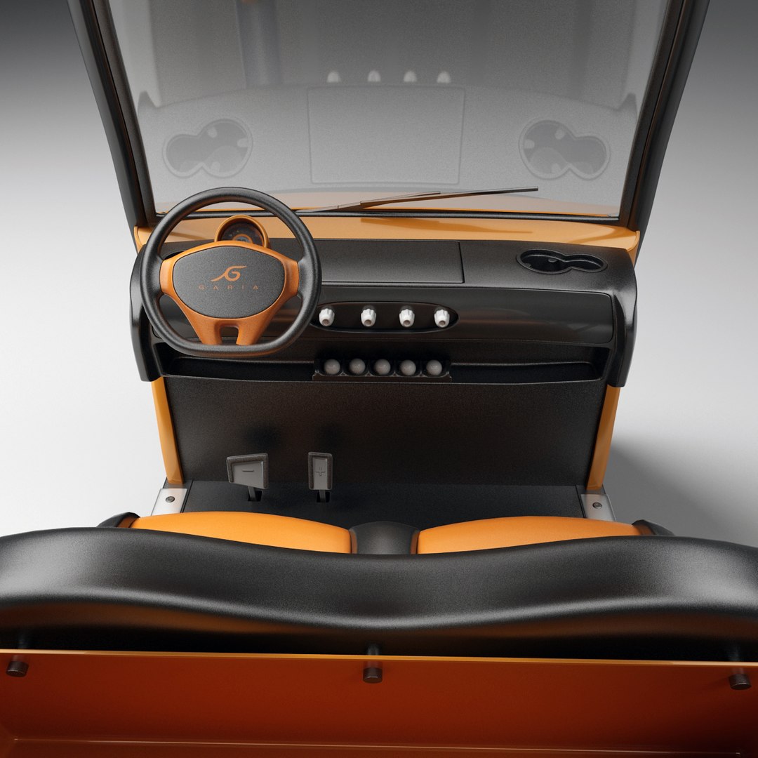 golf car garia 3d model