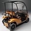 Golf Car Garia 3d Model