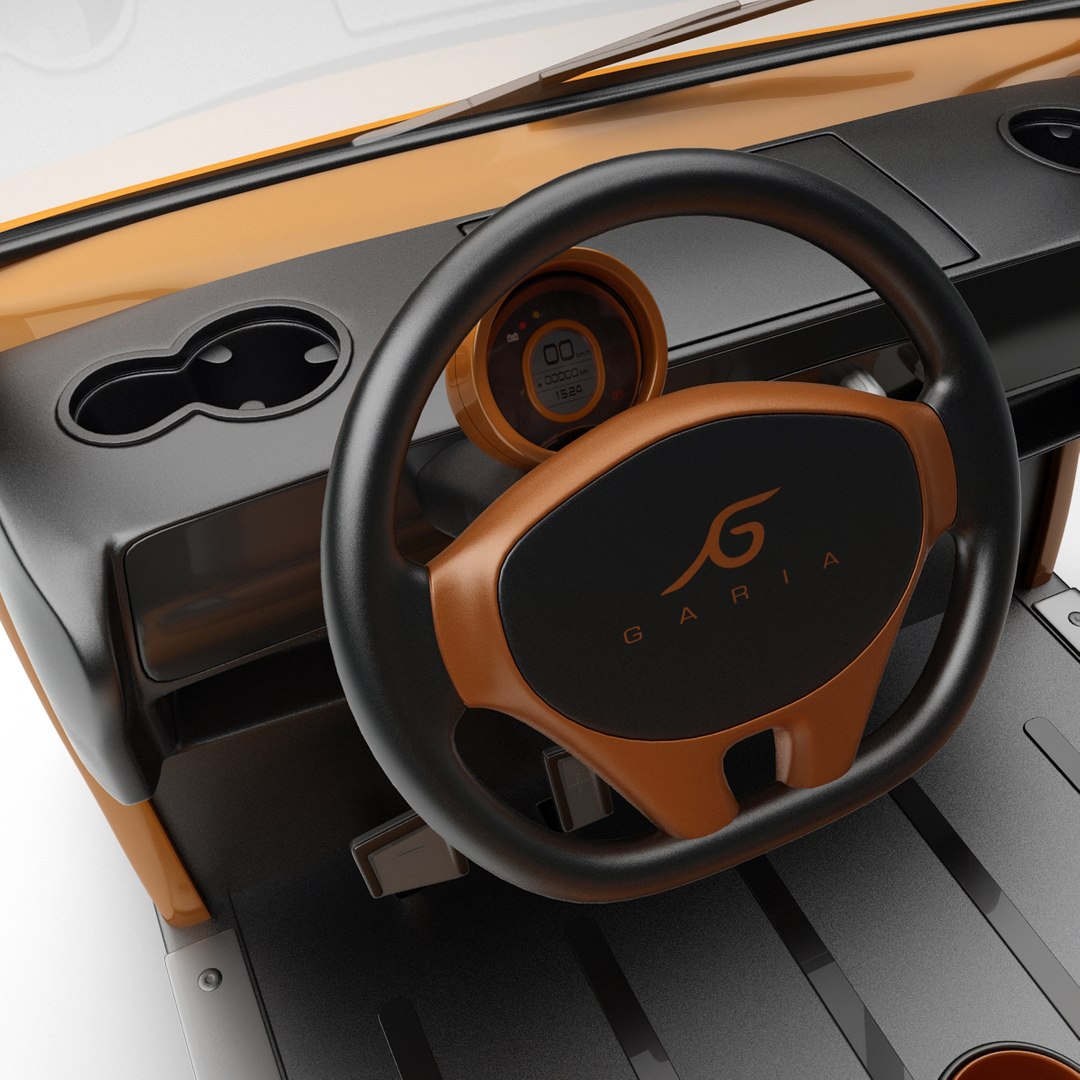 golf car garia 3d model
