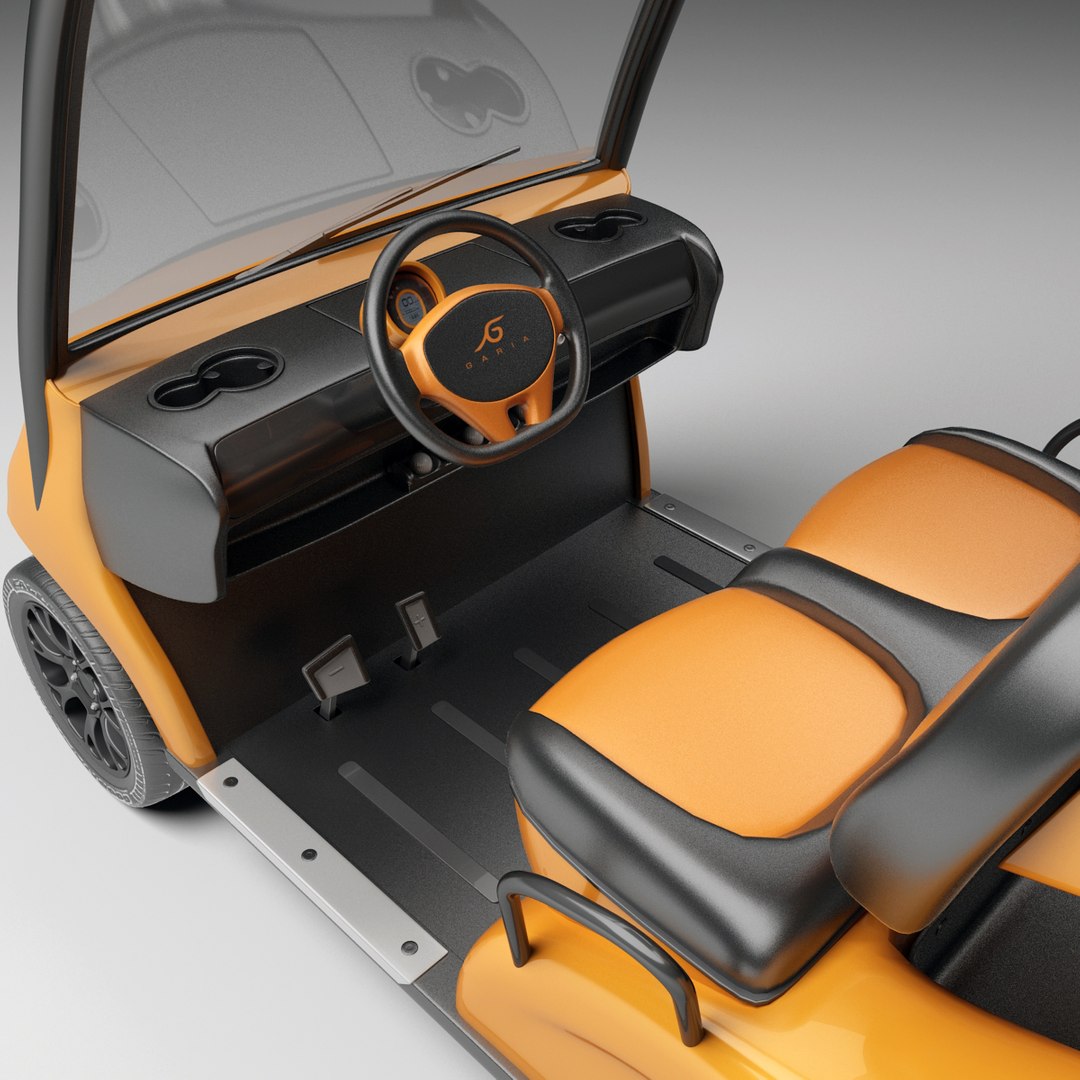 golf car garia 3d model