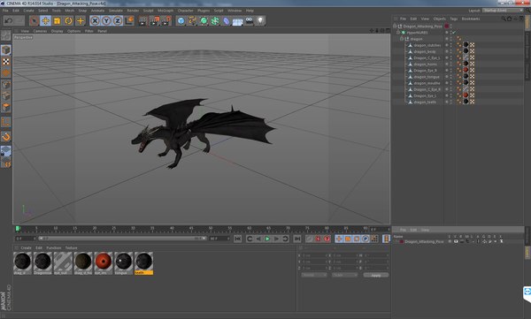 Dragon attacking pose 3D model - TurboSquid 1330078