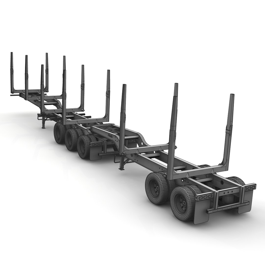 3d Model Trailer Arctic Tridem