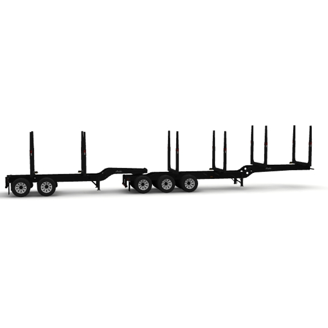 3d Model Trailer Arctic Tridem