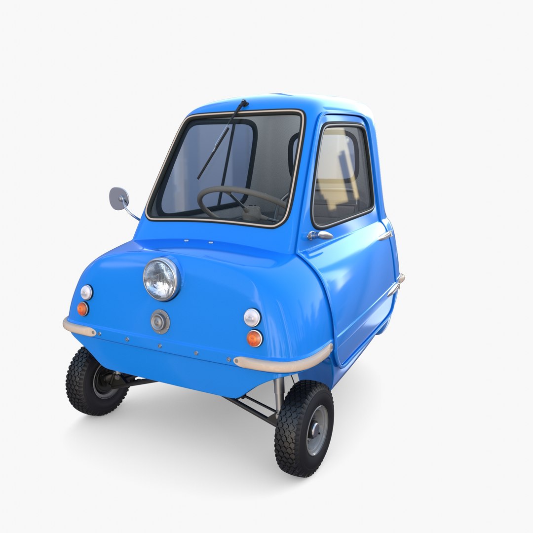 3D Model Peel P50 Blue With Interior And Chassis - TurboSquid 1781606