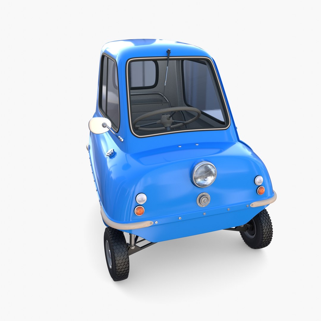 3D model Peel P50 Blue with interior and chassis - TurboSquid 1781606