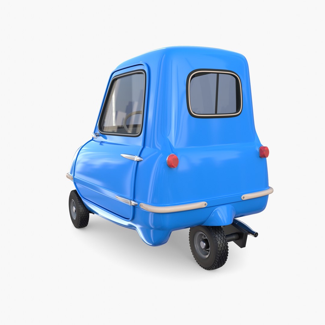 3D Model Peel P50 Blue With Interior And Chassis - TurboSquid 1781606