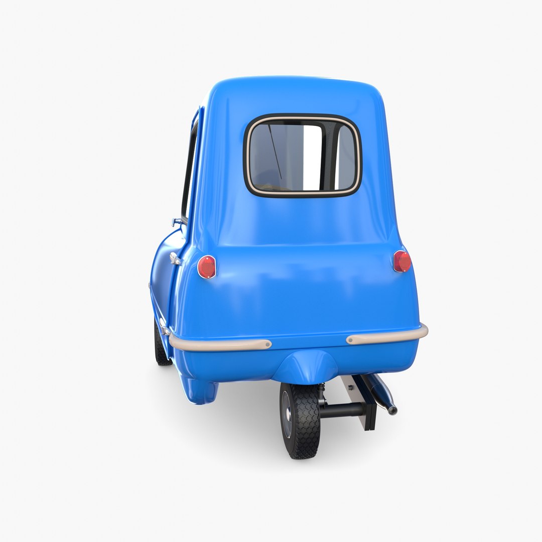 3D Model Peel P50 Blue With Interior And Chassis - TurboSquid 1781606