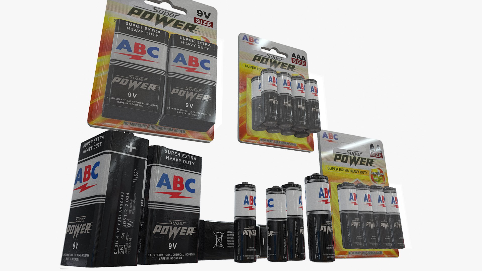 3D Battery ABC Pack Indonesia - TurboSquid 1990020