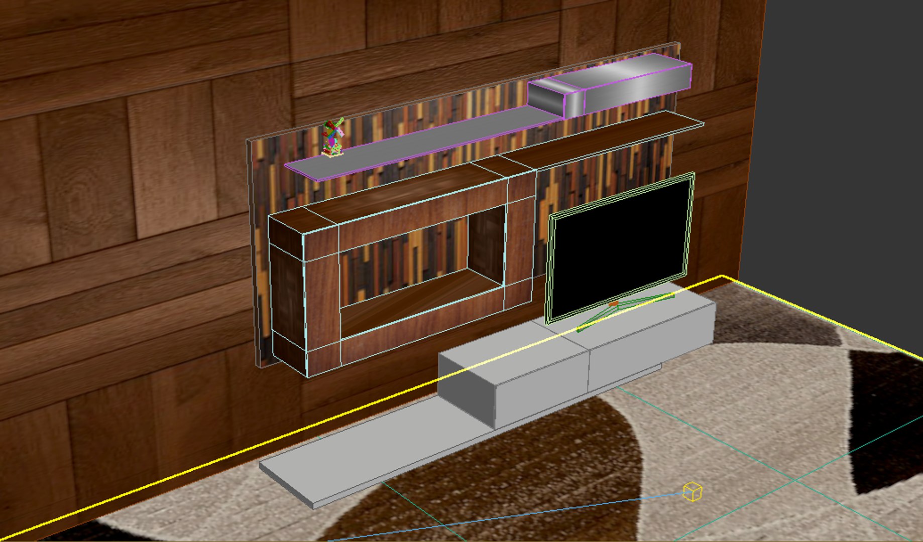 Tv Cabinet Carpet 3D Model - TurboSquid 1379809