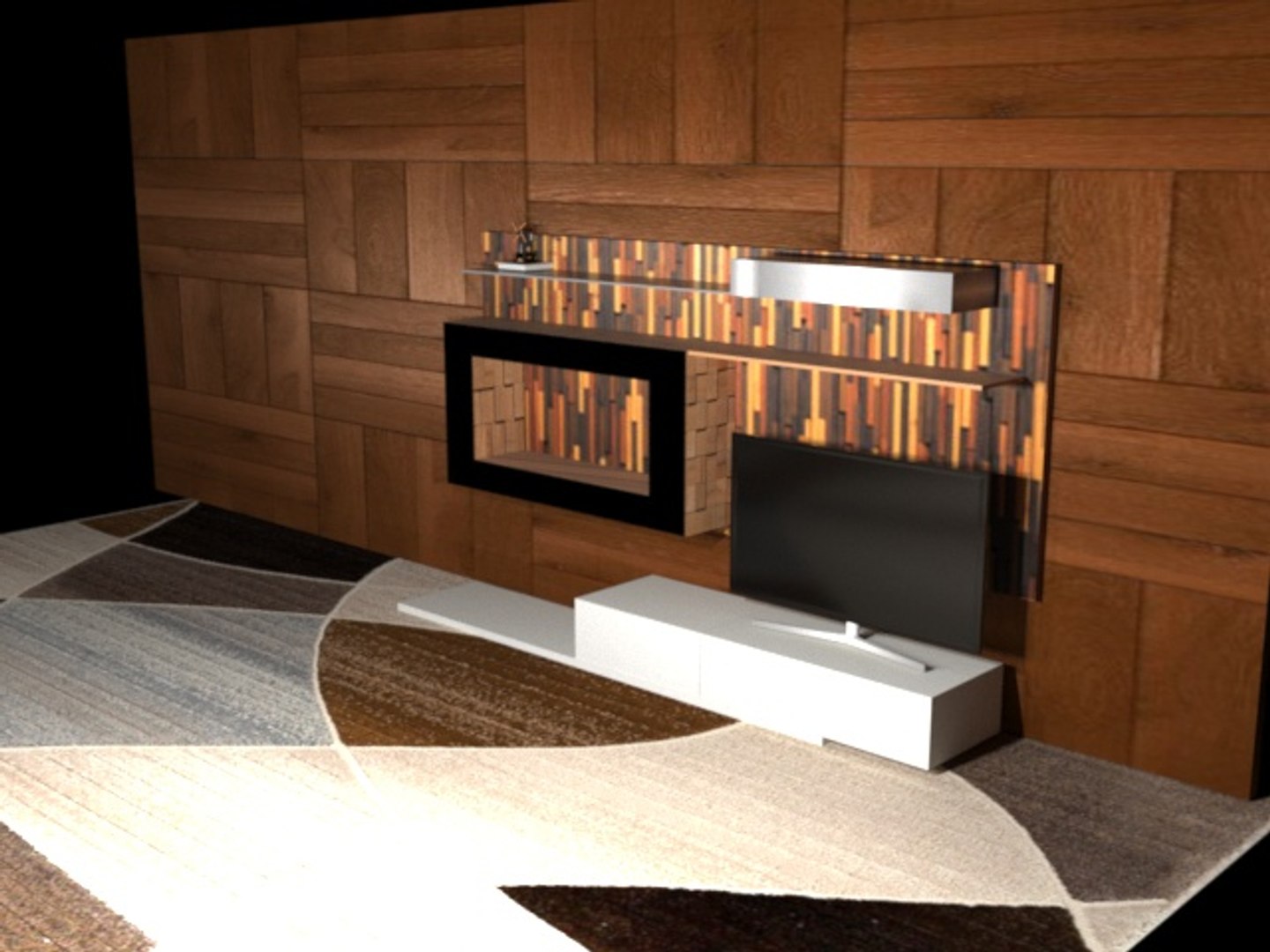 Tv Cabinet Carpet 3D Model - TurboSquid 1379809