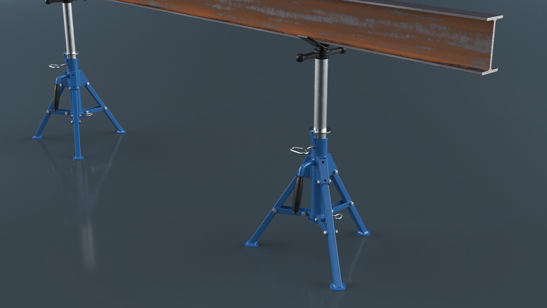 3D Adjustable Jack Stand With Iron Channel - TurboSquid 2390127