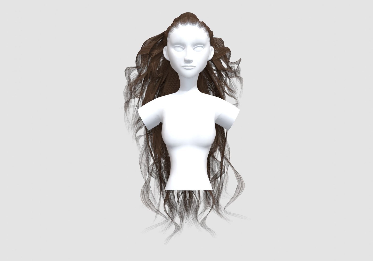 Female Long Hairstyle 3D Model - TurboSquid 1939491