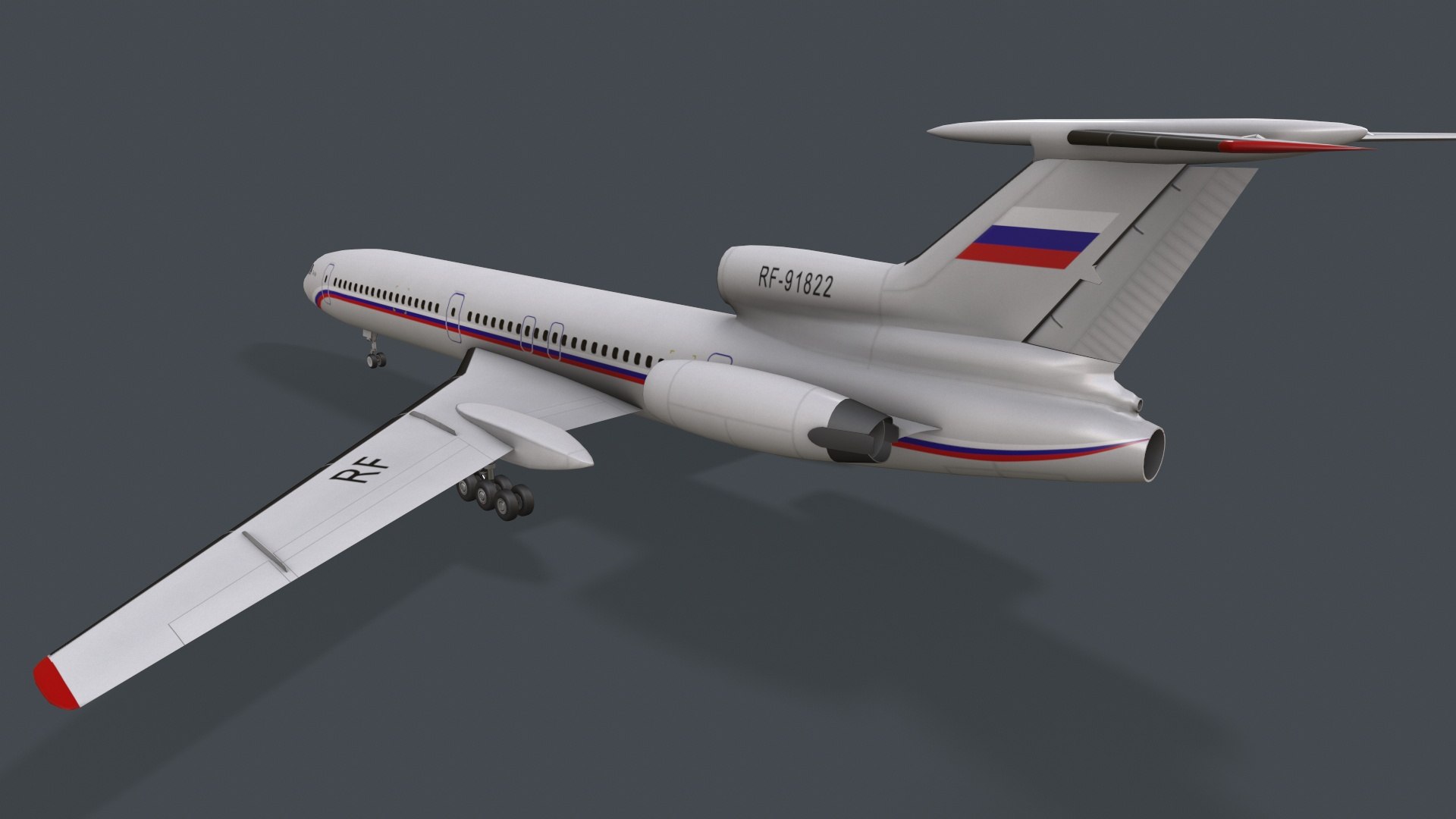 Tupolev Tu-154 Russia With LODs 3D Model - TurboSquid 1796481