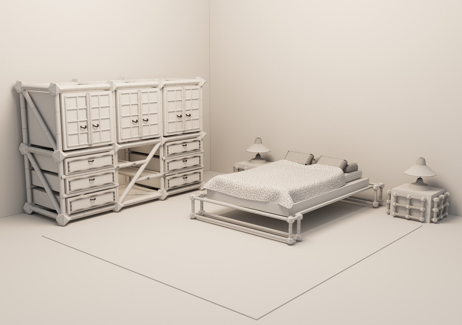 Rustic Furniture 3D - TurboSquid 2047414