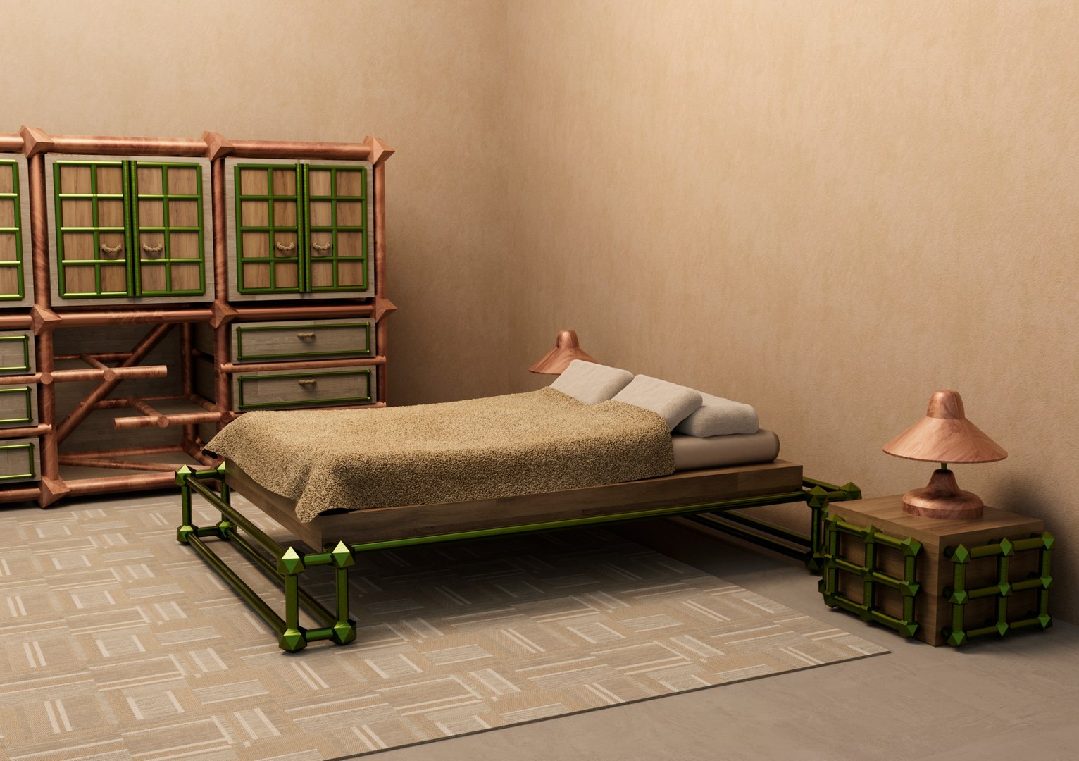 Rustic Furniture 3D - TurboSquid 2047414