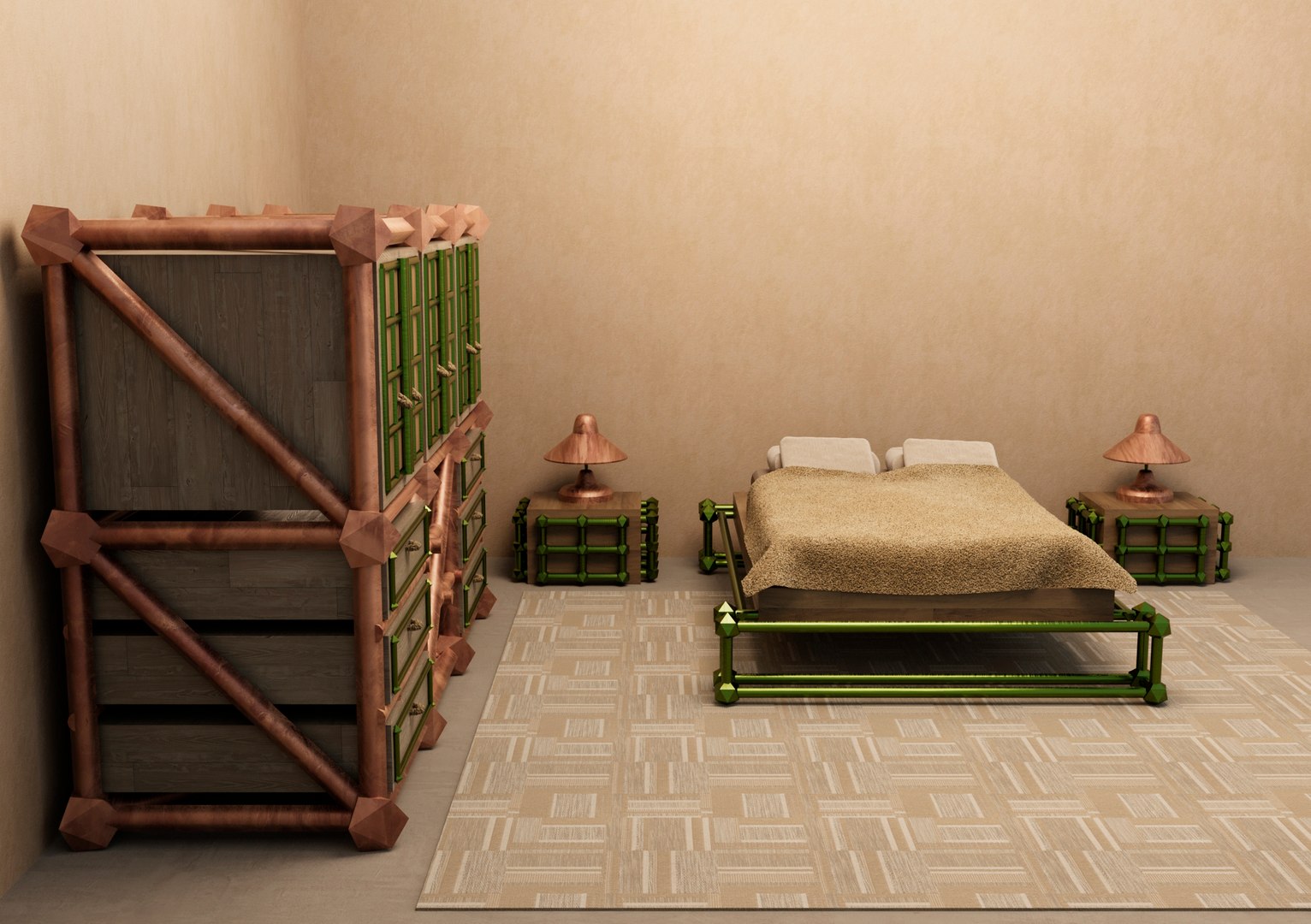 Rustic Furniture 3D - TurboSquid 2047414