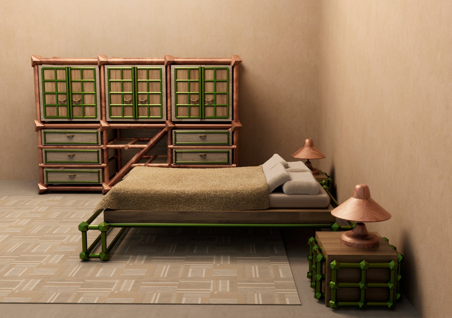 Rustic Furniture 3D - TurboSquid 2047414