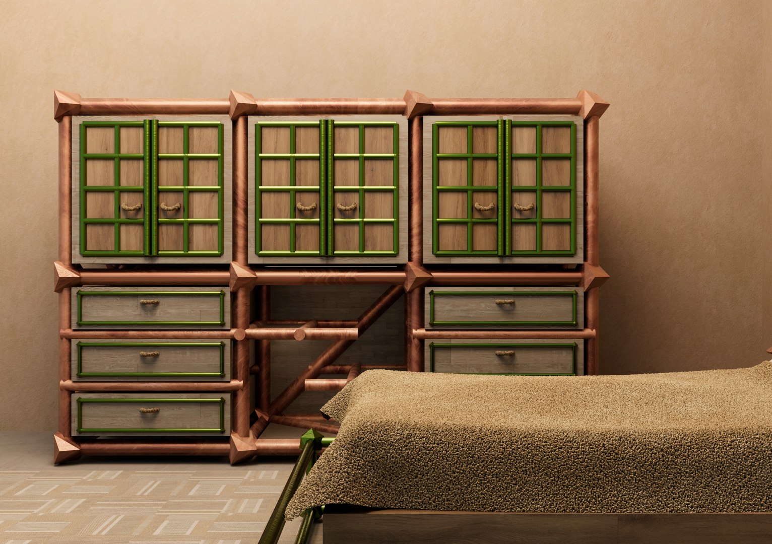 Rustic Furniture 3D - TurboSquid 2047414