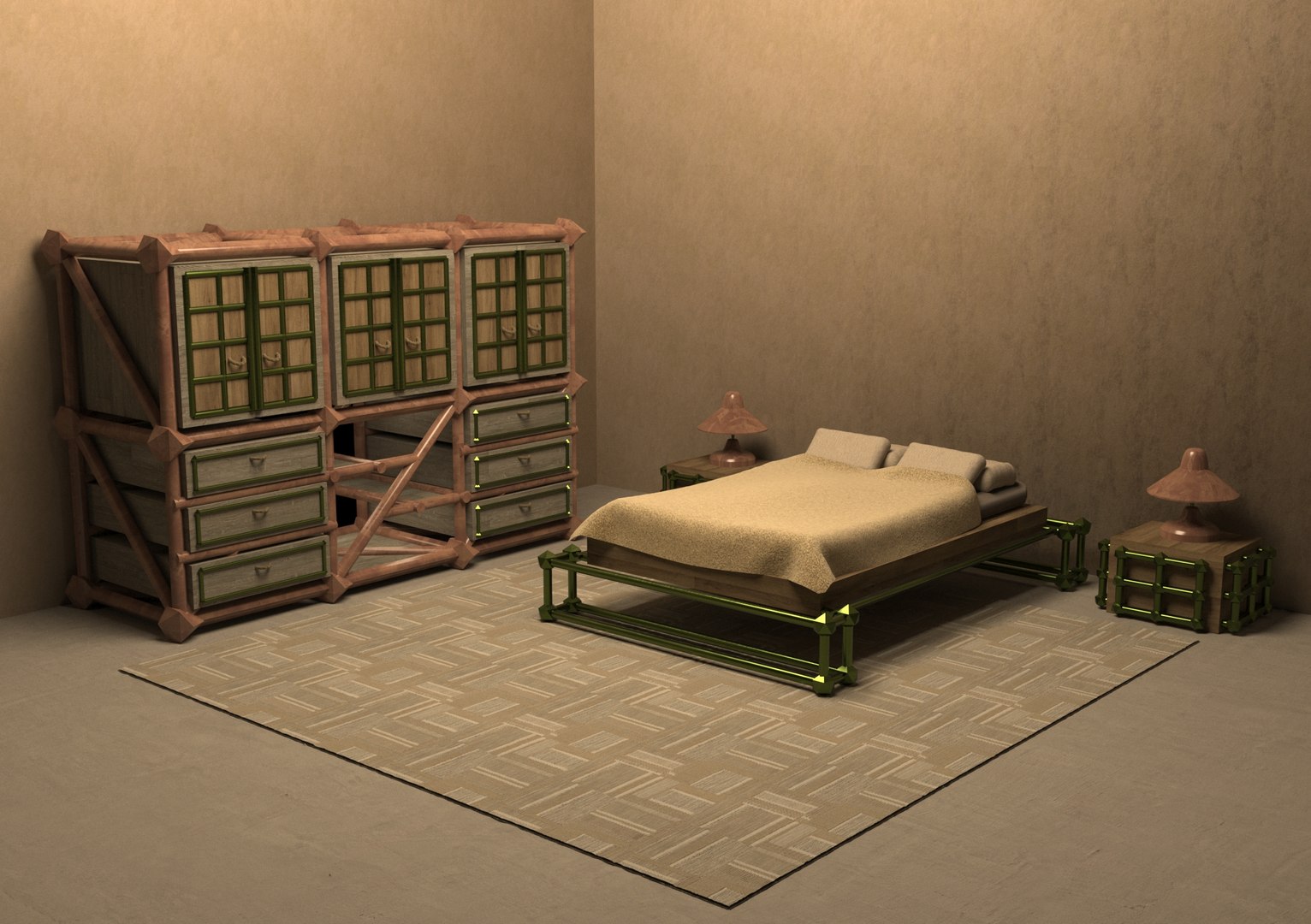 Rustic Furniture 3D - TurboSquid 2047414