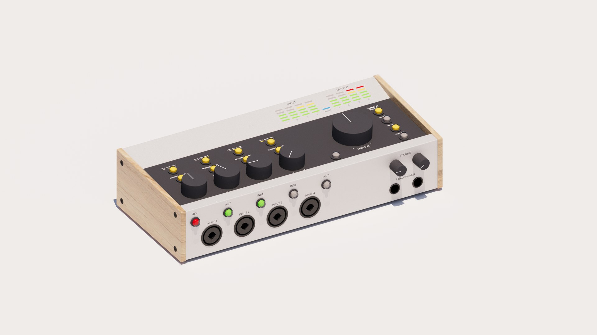 3D Universal Audio Volt 476P Audio Interface - TurboSquid 2211077