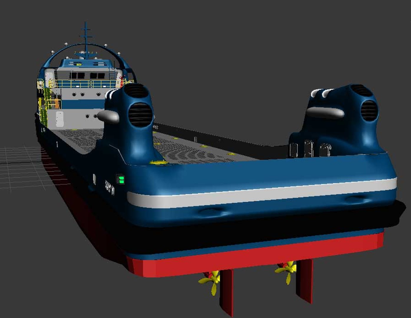 3d model cargo ship futuristic