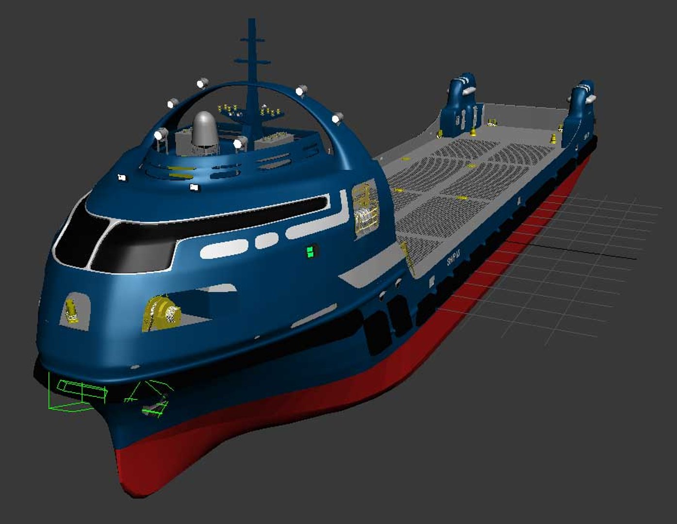 3d model cargo ship futuristic