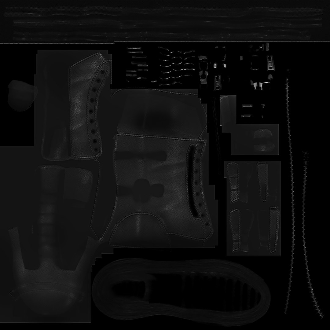 3D Mens Mid Calf Combat Boots Model - TurboSquid 1838662