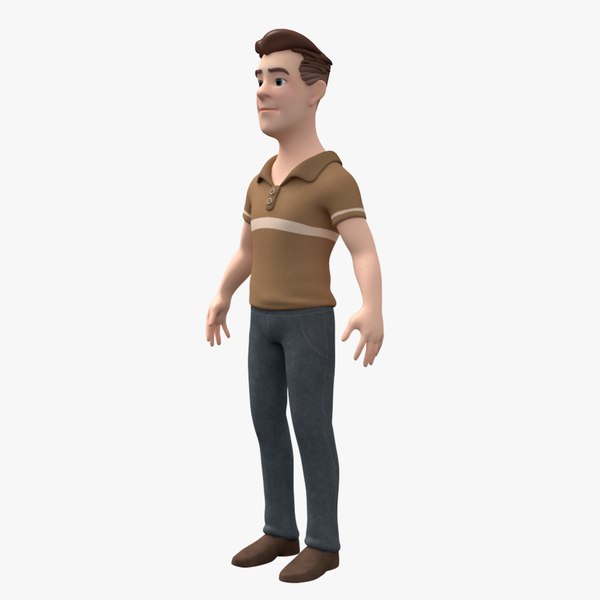 3D man cartoon model - TurboSquid 1646432