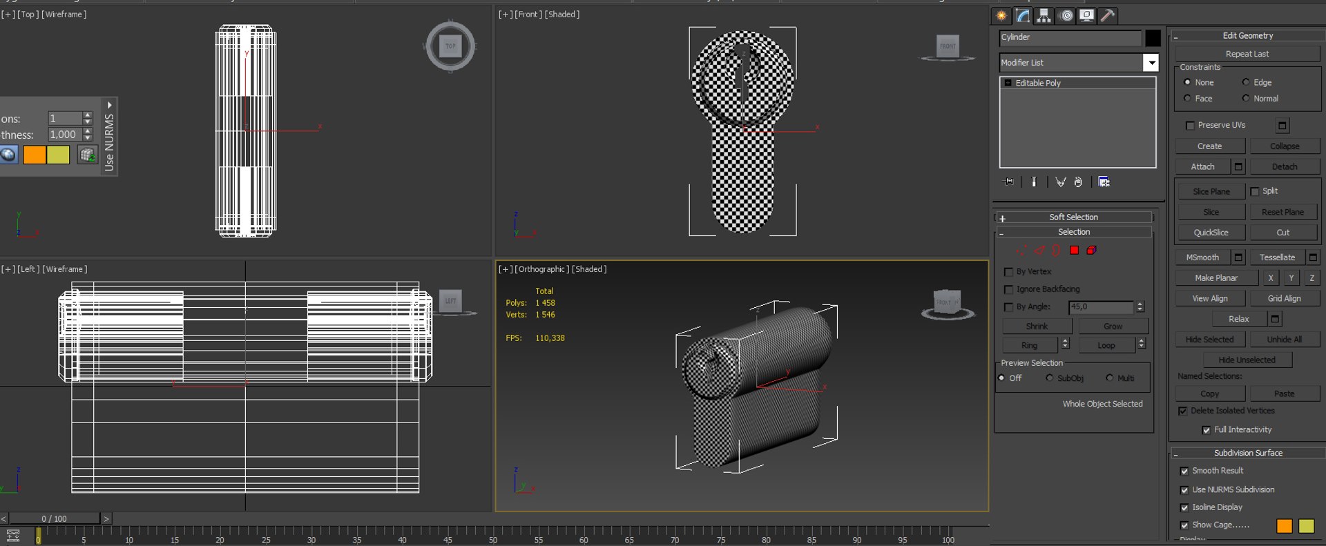 Lock Cylinder 3d Model
