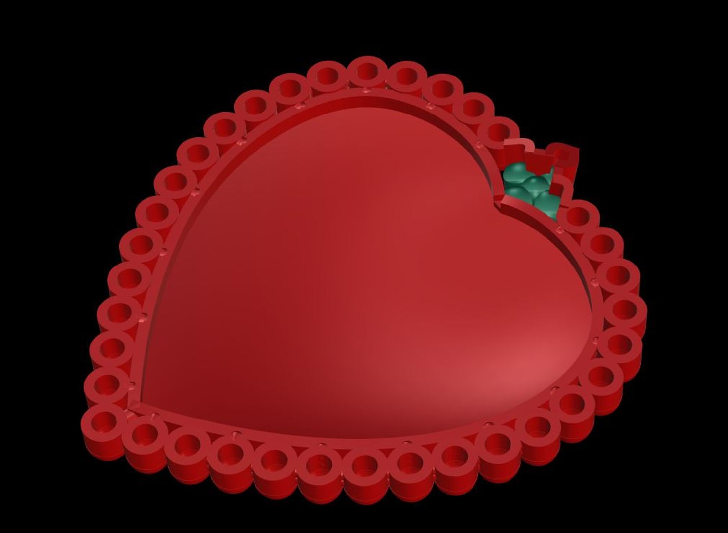 3D Heart Shape Nature Tops - 001 - TurboSquid 2352727